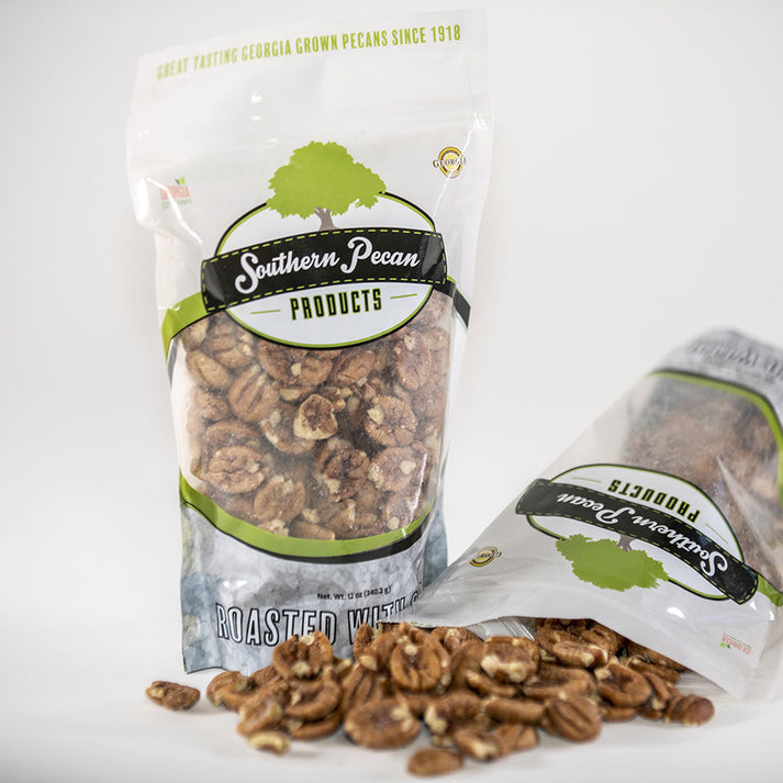 Premium Roasted Pecans with Salt 12 oz – Southern Pecan Products