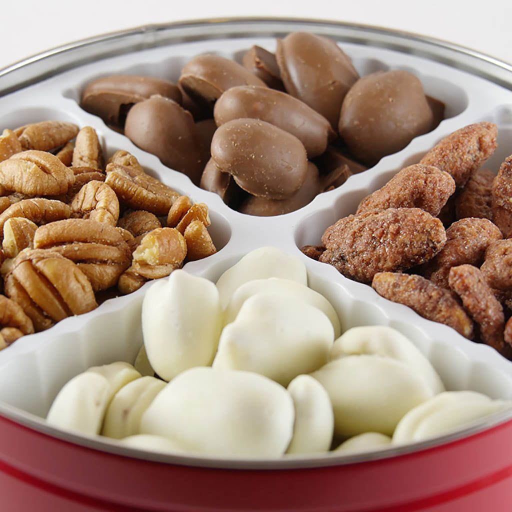 Holiday Pecan Variety Tin – Southern Pecan Products